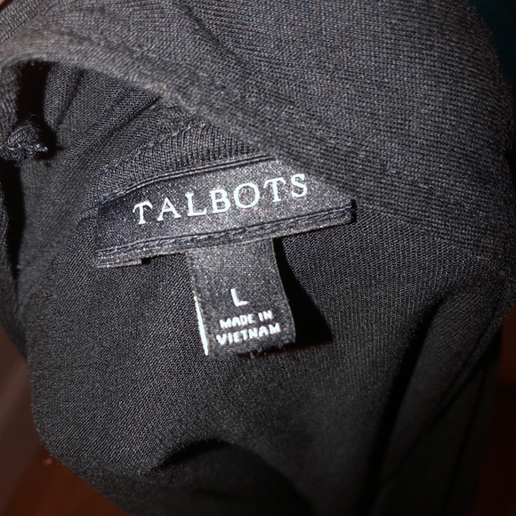 Talbots | Tops | Talbots 7 Rayon30lyocell Black Layered Knit To | Poshmark